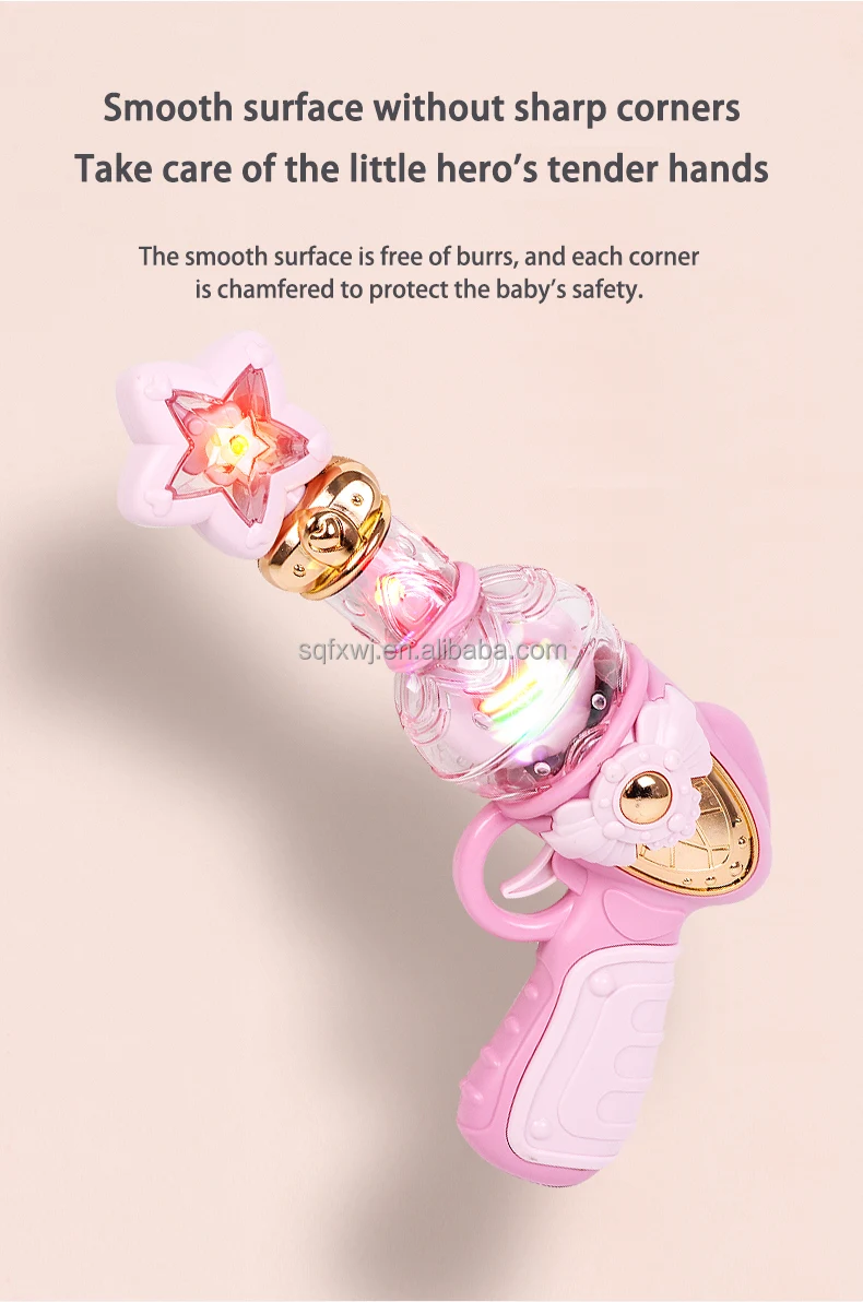 Electric Cute Cartoon Pink Toy Gun Pistol for Girls - Music & Lights ...