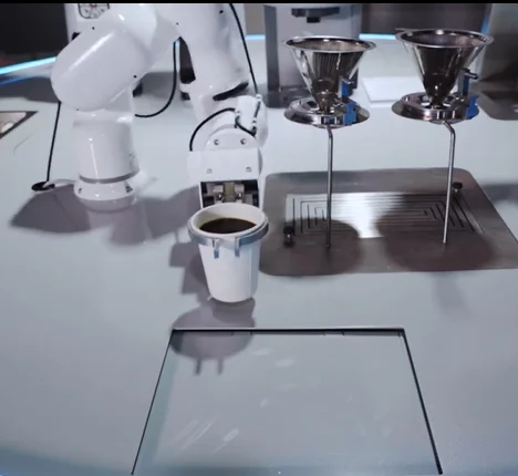 Robot Coffee Vending Machine Fully Automatic Coffee Machine Robot ...