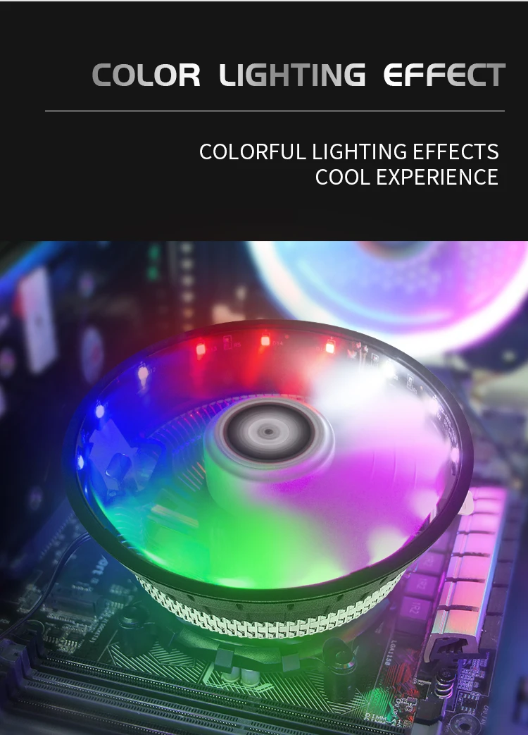 Cpu Cooler Fan Heat Pipe Rgb Gaming Pc Computer Case Cpu Air Cooler Low ...