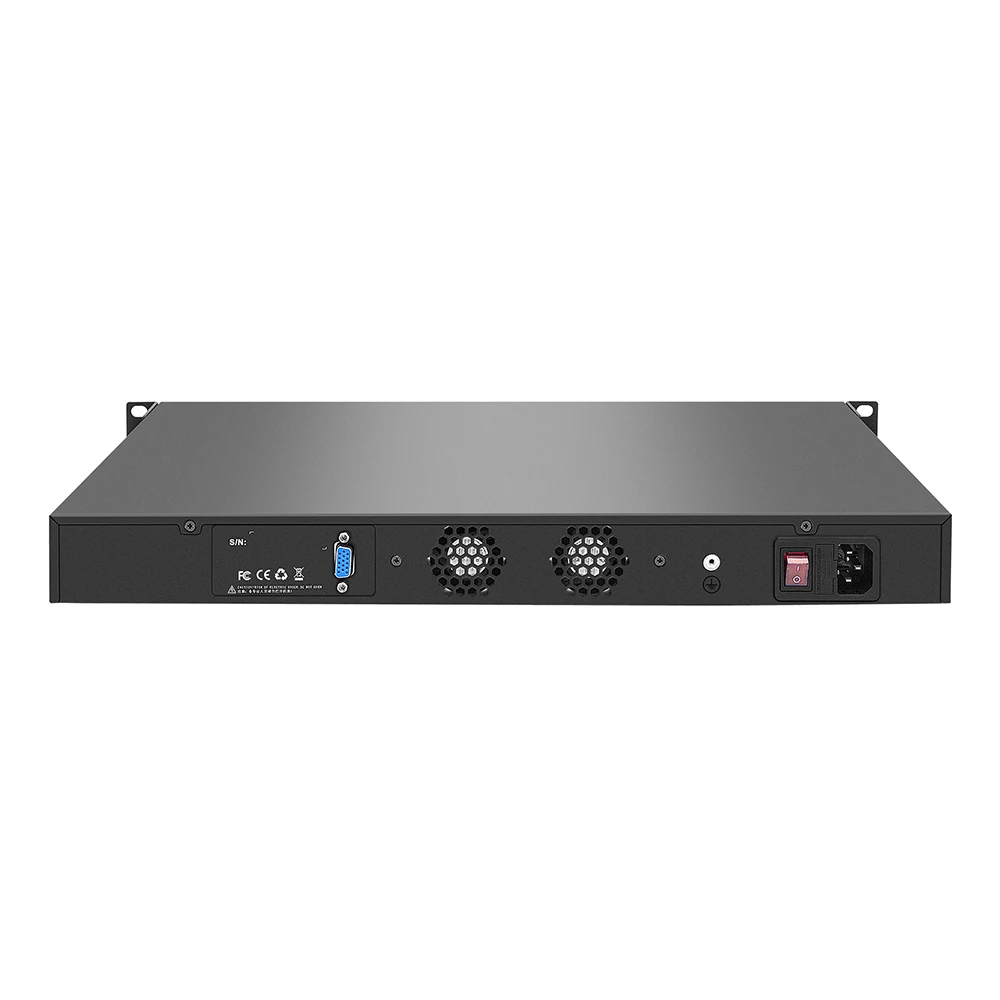 1U Rack Mount Chassis Intel Core I5 6200U Dual Core 6 Lan GbE RJ45 Soft ...