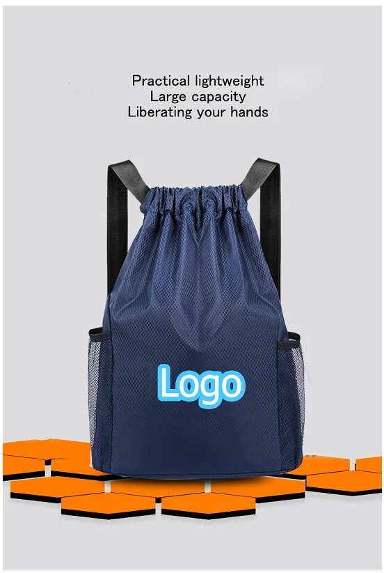 Custom Folding Waterproof Drawstring Backpack Draw Gym String Bag for ...