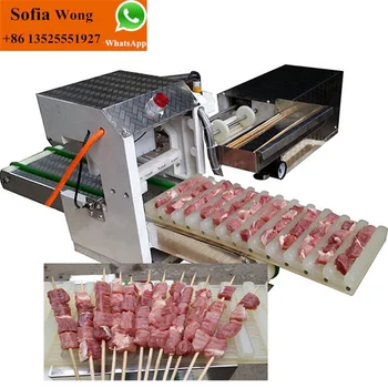 Meat Wearing String Machine/chicken Meat Satay Kebab Skewer Machine - Buy Kebab Skewer meat ...