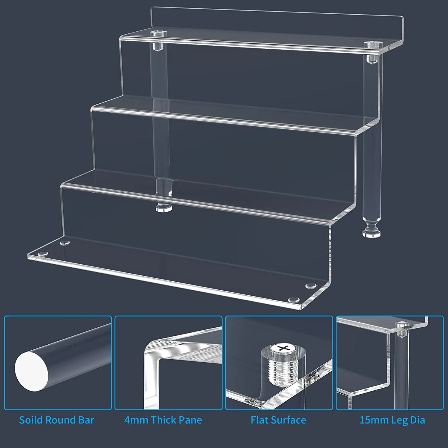 Acrylic Riser Display Shelf Clear Acrylic Display Stand for Amiibo ...