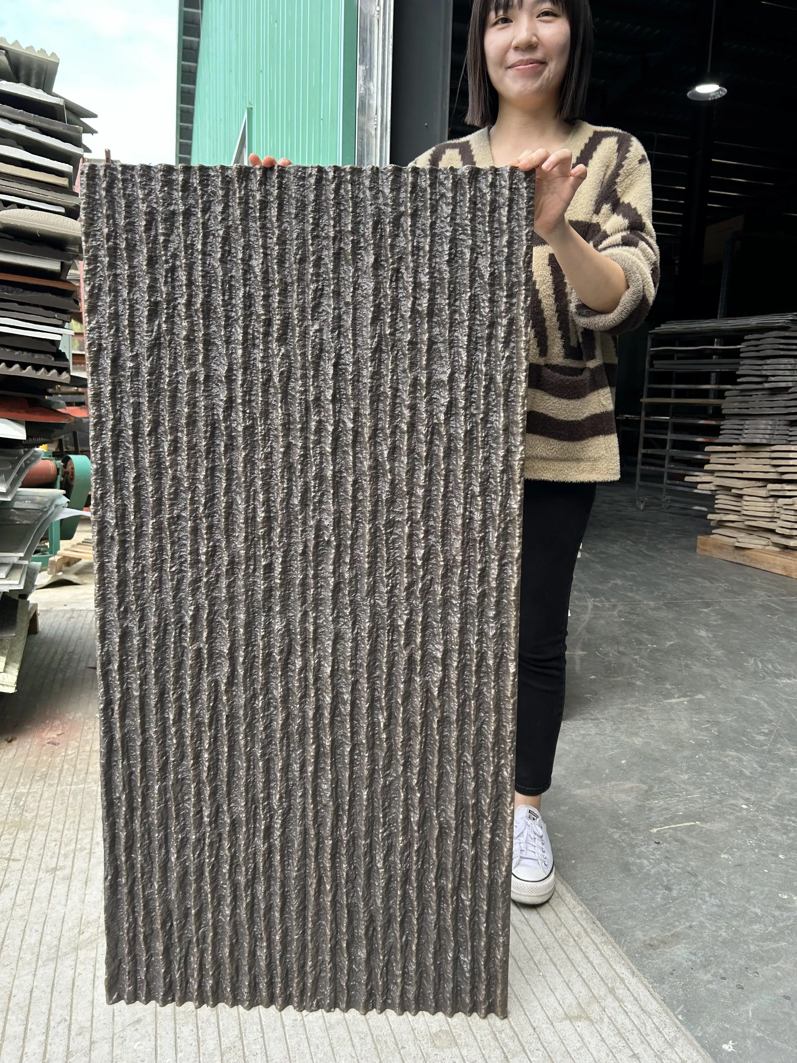 Sammi Lightweight 3d Wave Panel Stone Flexible Cladding Stone For ...