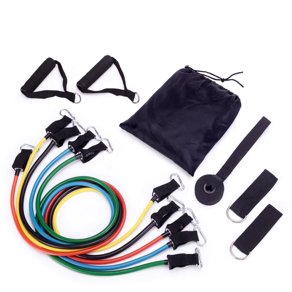 Bodybuilding Elastic Strength Training 11 Pieces Latex Exercise Fitness ...