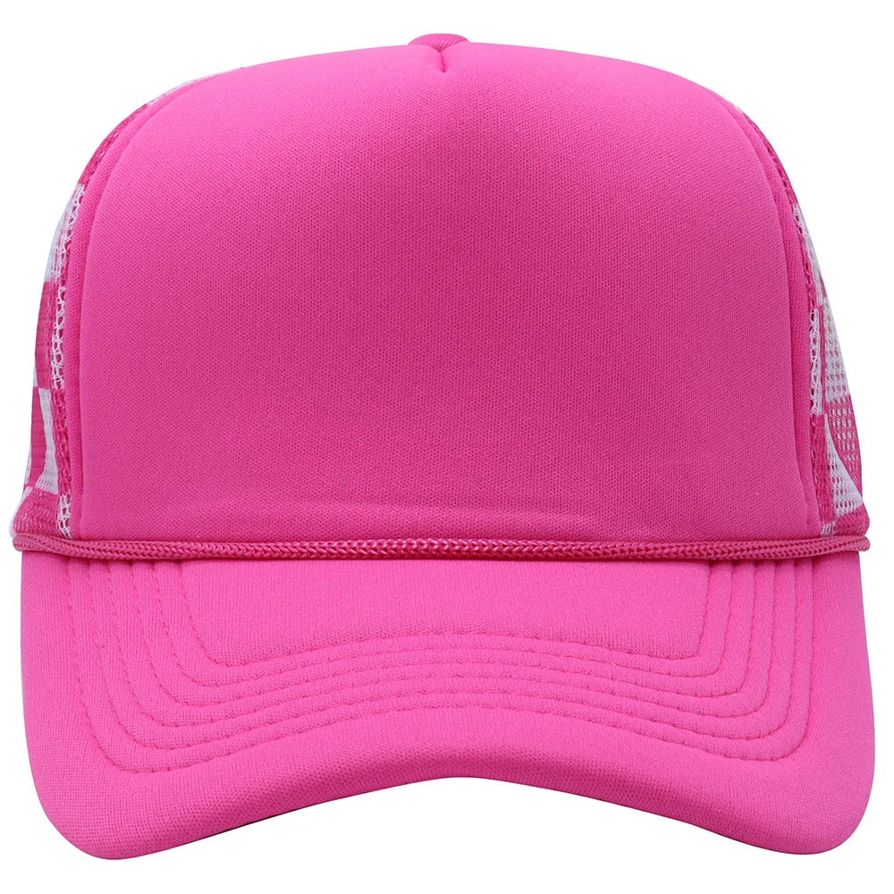 Hot Pink Trucker Hat with Leopard Mesh - Trendy Women's Cap