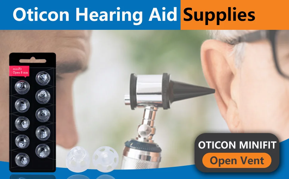 Oticon Hearing Aid Minifit Power Domes 6/8/10mm Pack Of 10 Closed Open ...