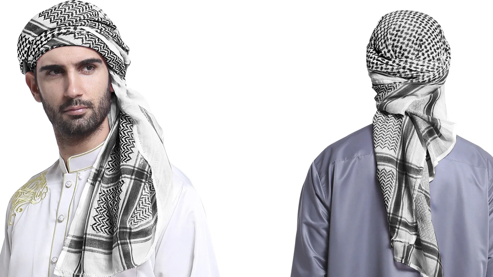 Arab Men Scarf Keffiyeh Shemagh Arabic Headscarf Plaid Dubai Turban ...