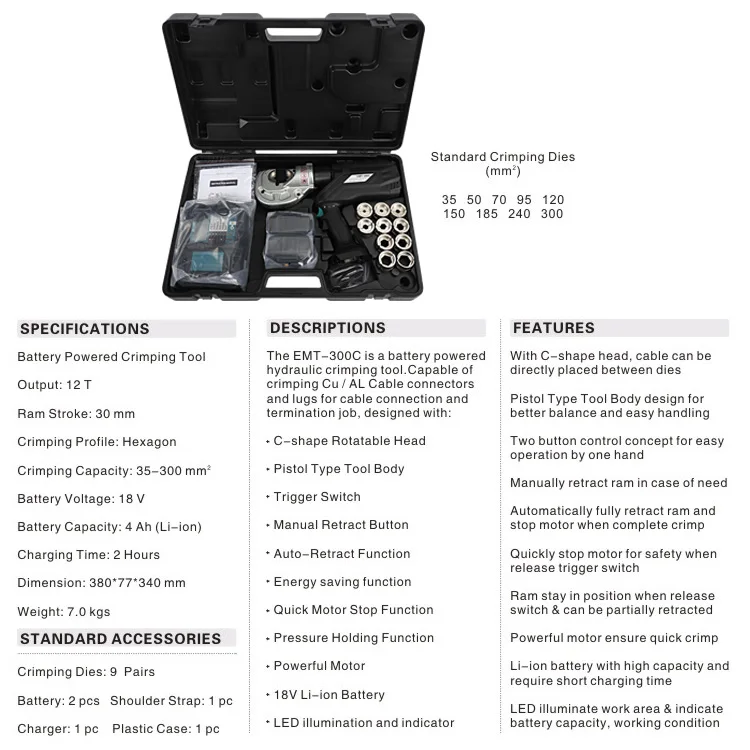 High Quality Battery Powered Crimping Tool - Buy Superior Crimping Tool ...