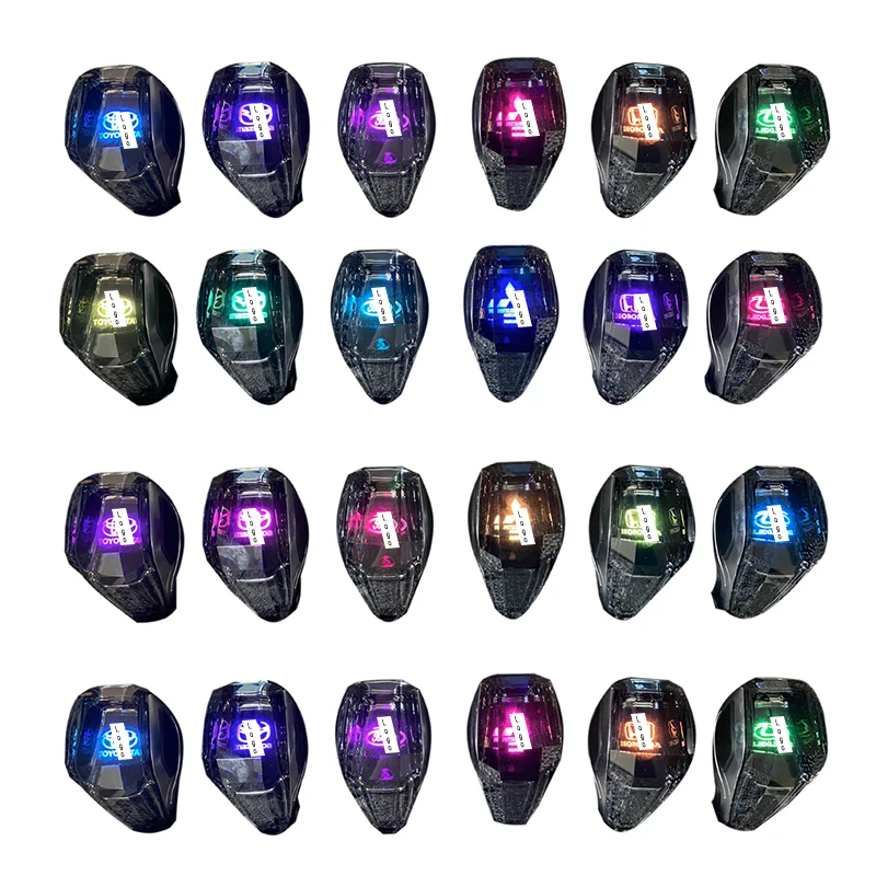 Car Crystal Touch Activated Led Gear Shift Knob Universal Transparent ...