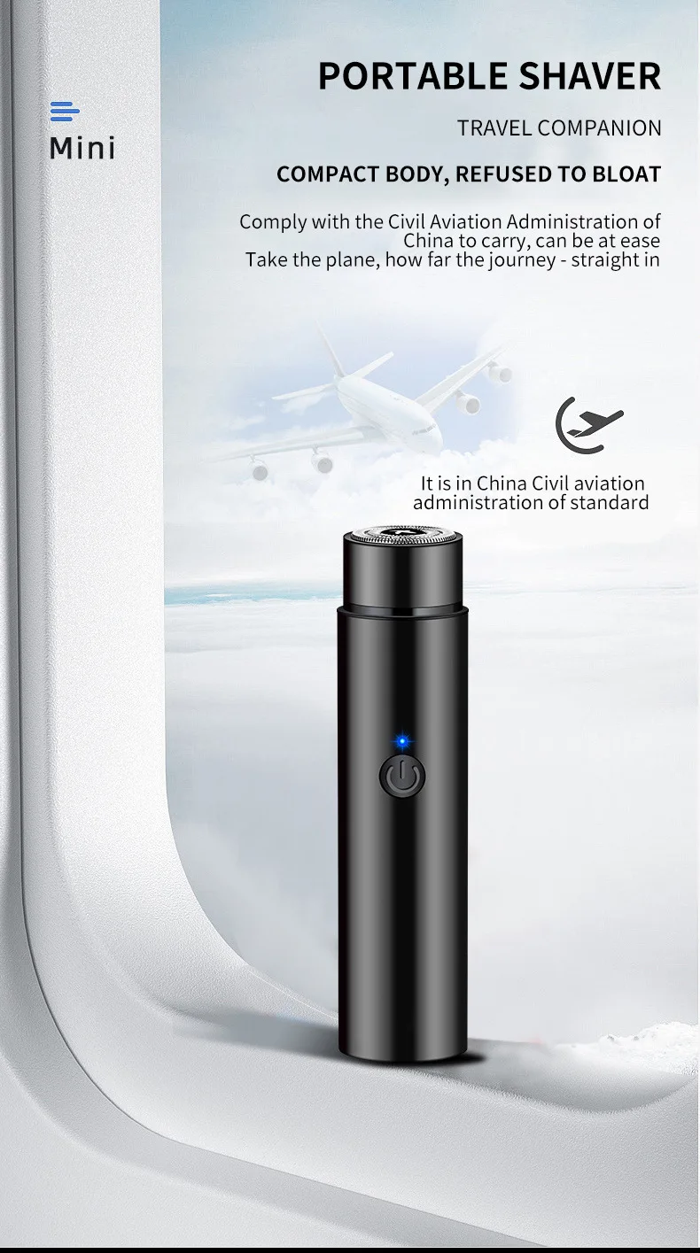 Mini Portable Electric Shaver Multifunctional Strong Powder Usb ...