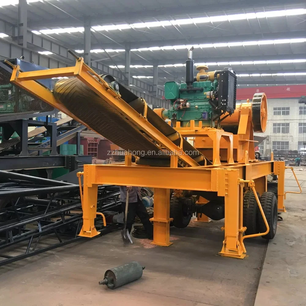 Pe250x400 Portable Mobile Jaw Crusher,Diesel Engine Pe250x400 Jaw ...