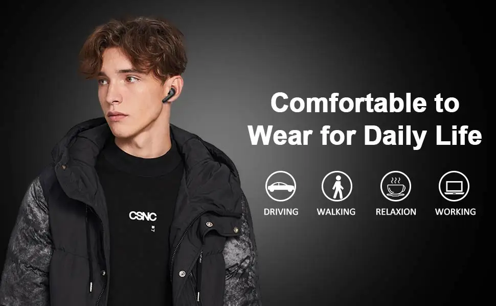 Pro 60 Wireless Earbuds 40h Playtime Stereo Ipx5 Waterproof Led Power ...