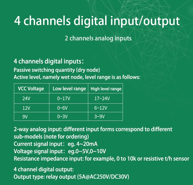RS485 modbus RTU module Analog Digital input 2 AI 4 DI 4 DO modbus io| Alibaba.com
