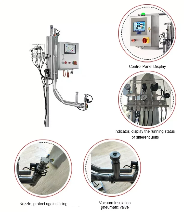 Automatic 2 Two Sensors Liquid Nitrogen Filling Machine For Edible ...