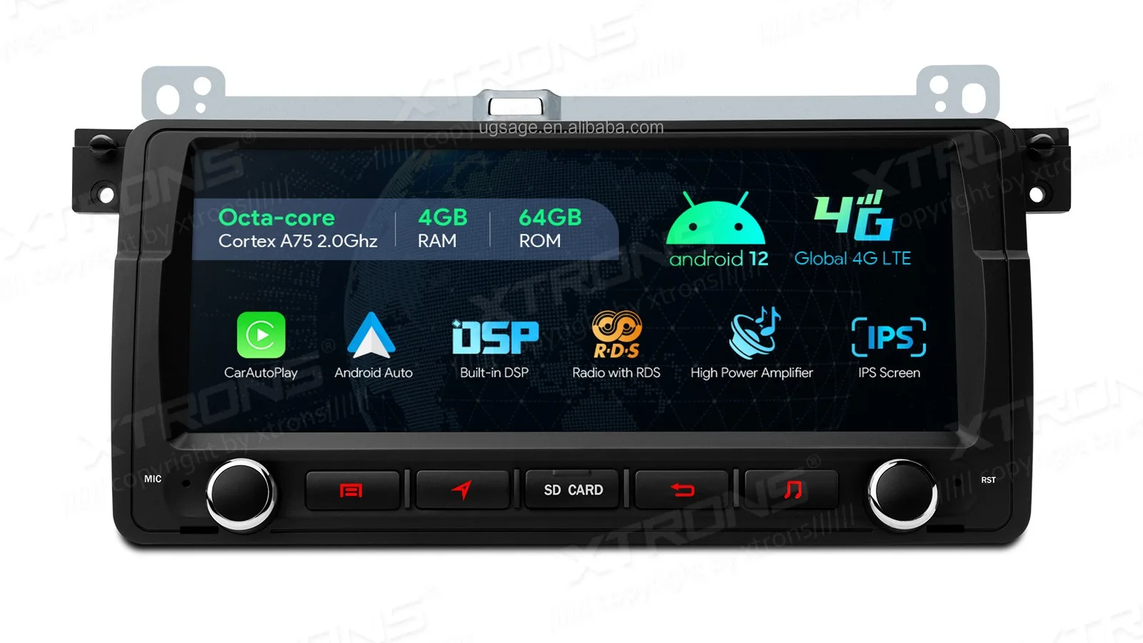 Xtrons 8.8 Inch 8core 4+64g Android Car Radio For Bmw E46 Car-play Dsp ...