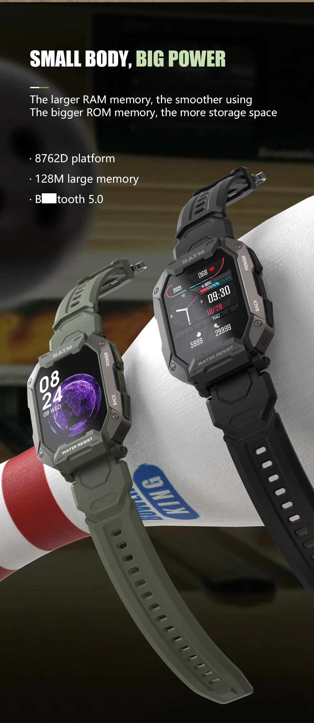 Hot Selling C20 Smartwatch 1.71inch Touch Screen Outdoor Sport Modes ...