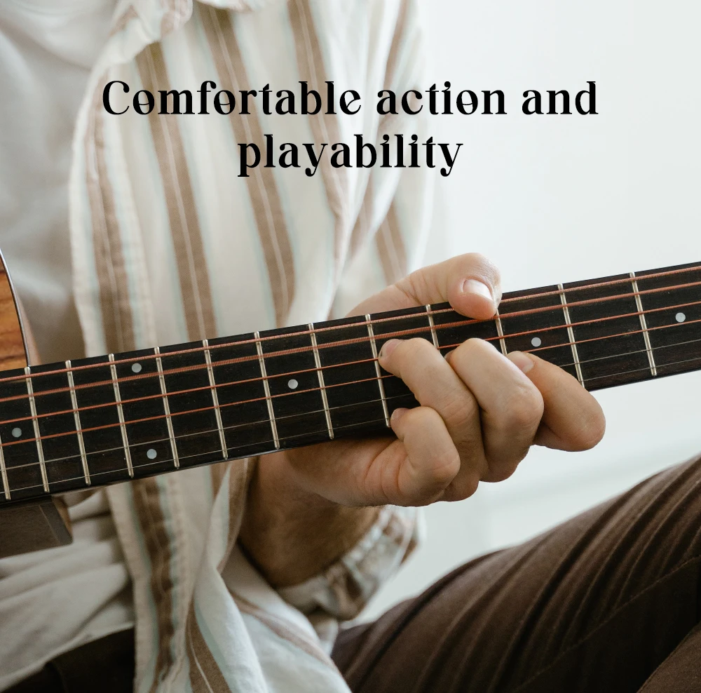 Smiger 41 Inch Walnut Body Steel Strings Semi Electro Guitar