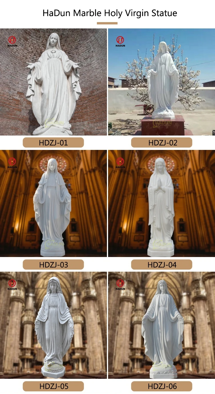 High-quality Marble Virgin Mary Statues for Outdoor Gardens