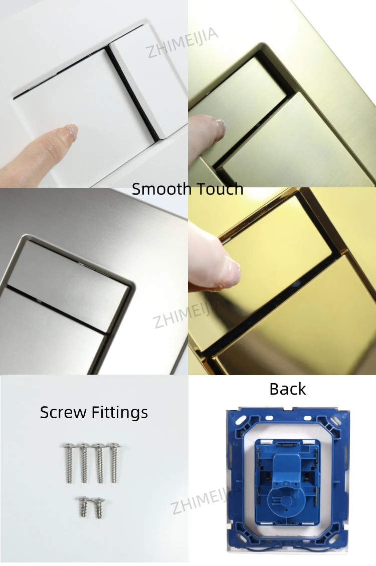 Hidden Water Tank Push Button Panel Concealed Cistern Brushed Matt Gold ...