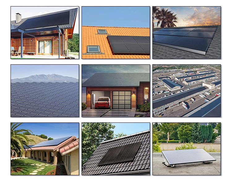 500w Solar Roof Tiles Photovoltaic Black New Design Panel Shingles ...