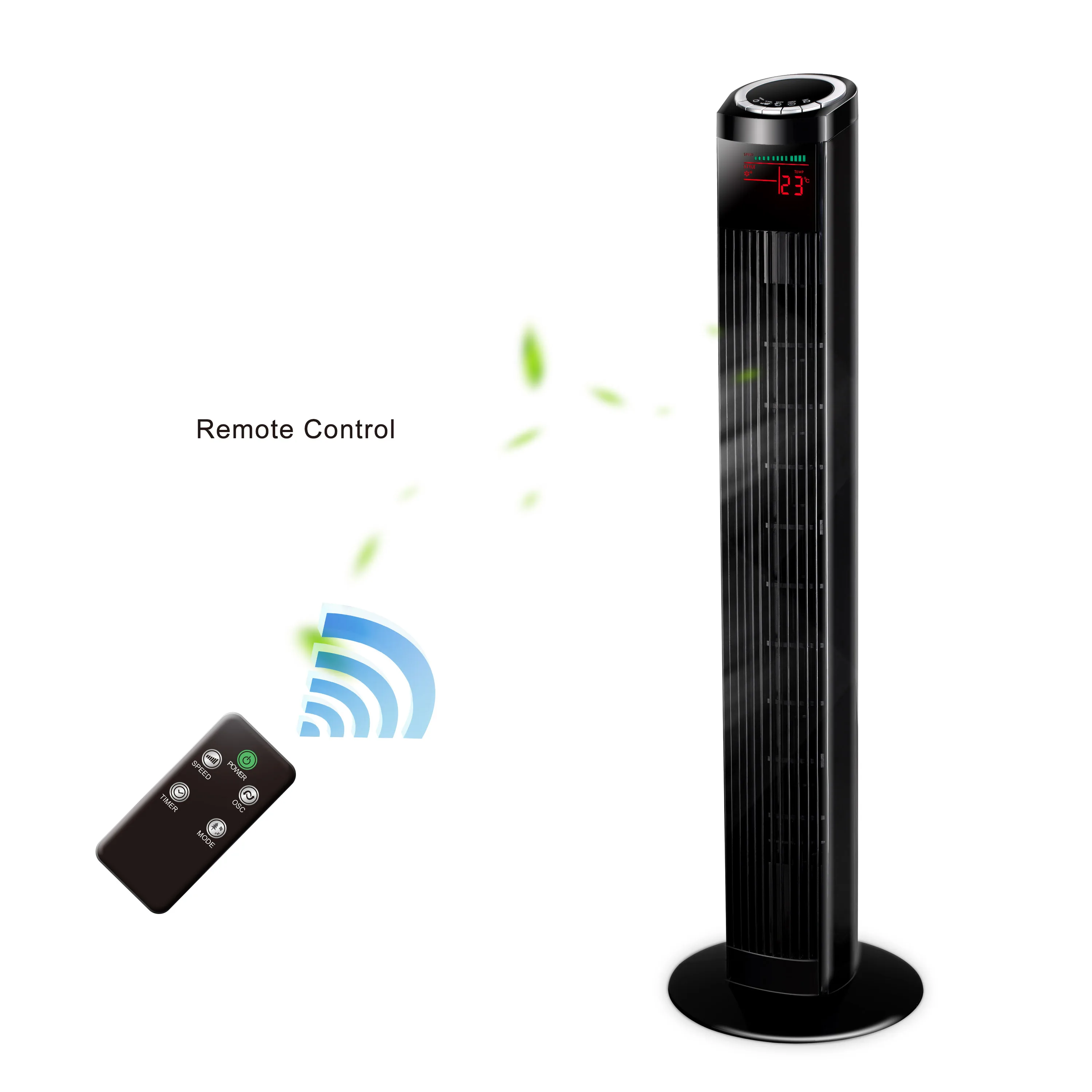 Oscillating Tower Fan & Stand Fan with Remote Control 36inch Quiet ...