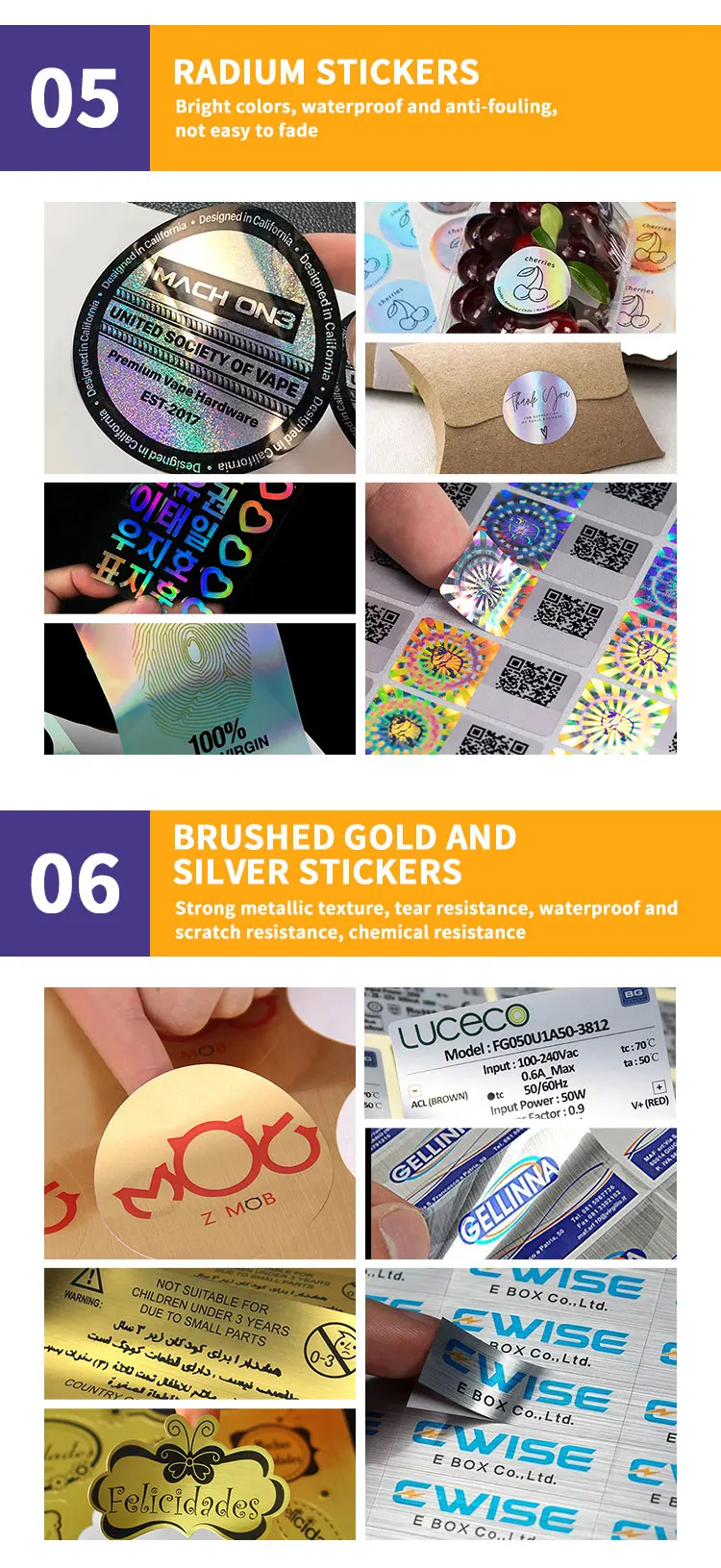 Kraft Paper Packaging Adhesive Stickers Terminal Supplier Factory ...