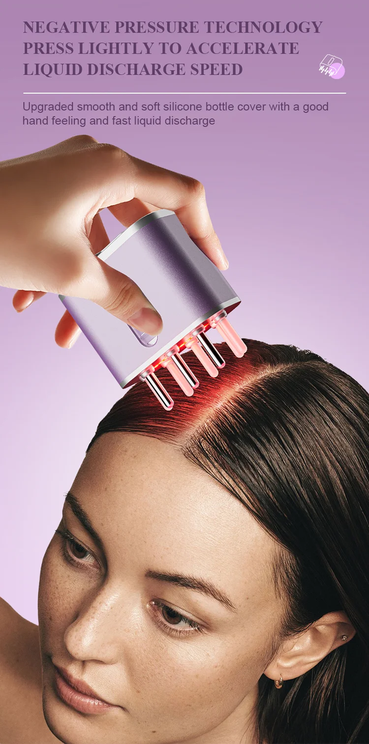 Electric Scalp Massager And Hair Oil Applicator Red Light Ox Horn Comb ...