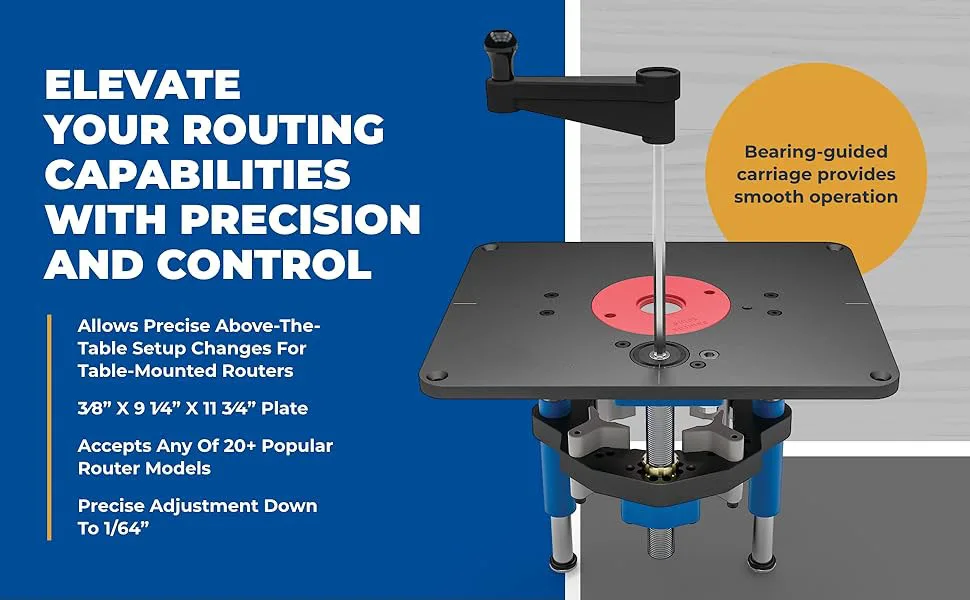 PRS5000 Precision Router Lift - Router Table Lift System - Durable ...