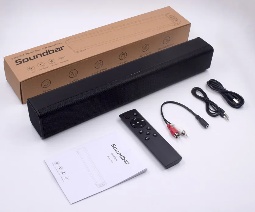 Tv Stereo Home Theater Speaker Long Subwoofer Card Remote Control Mini ...