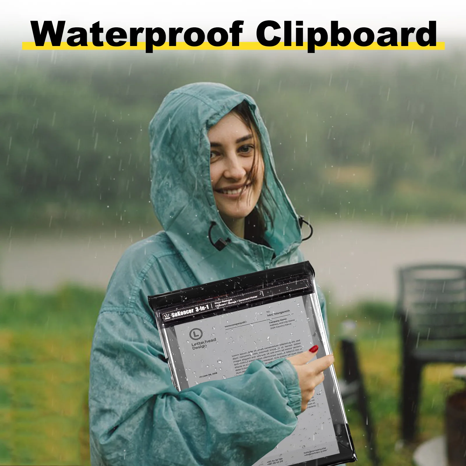 Foldable All Weather Outdoor Waterproof A3 Landscape Clipboard With ...