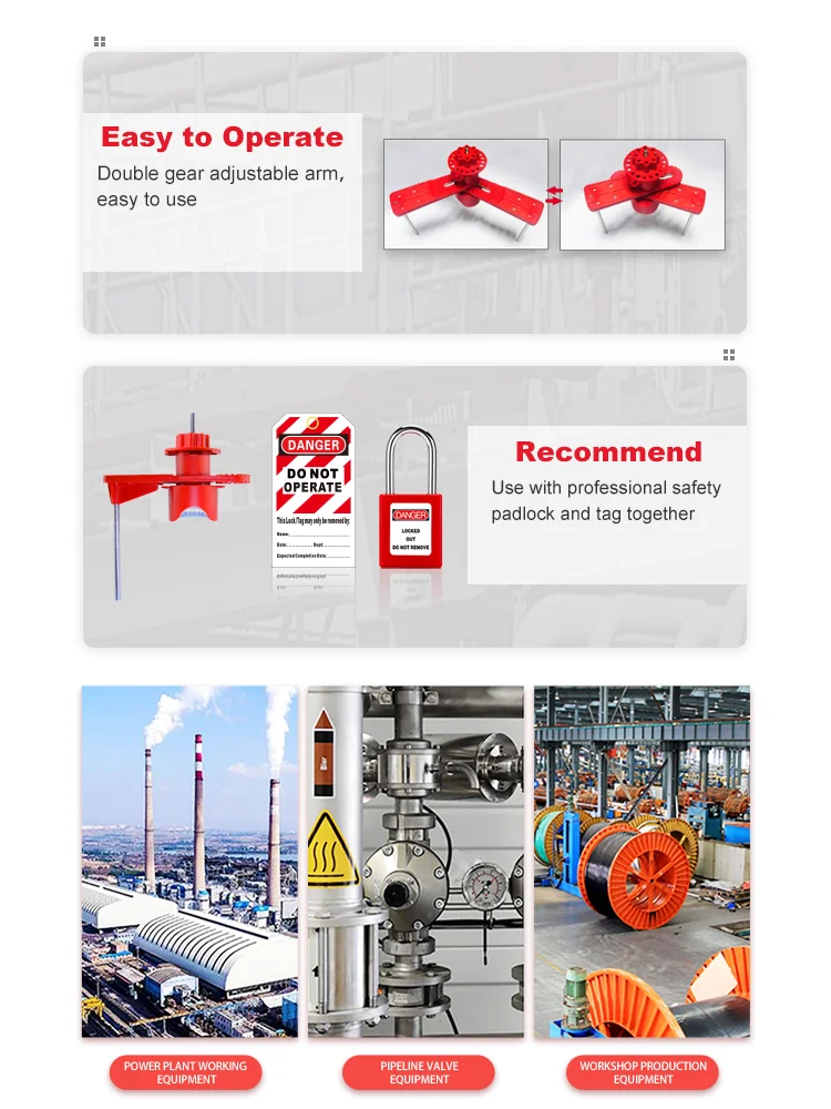 Universal Ball Valve Lockout Single Arm - Buy Ball Valve Lockout safety ...