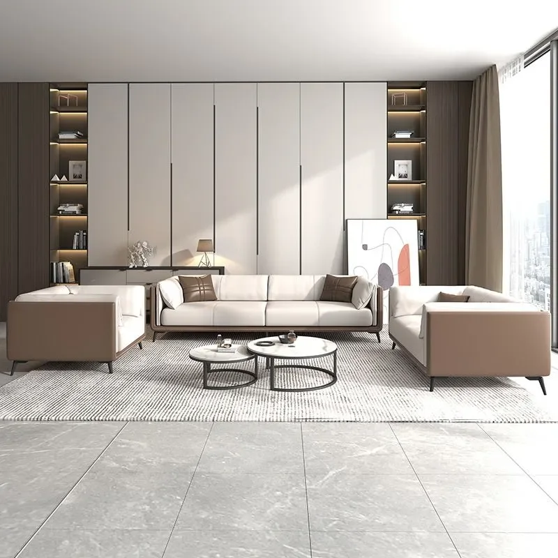 Office Sofa Coffee Table Combination of Modern Simple Business ...