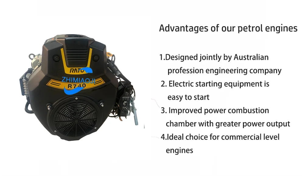 R740 739cc 4-Stroke Gasoline Engine - 23HP/24HP/27HP for Industrial Use ...