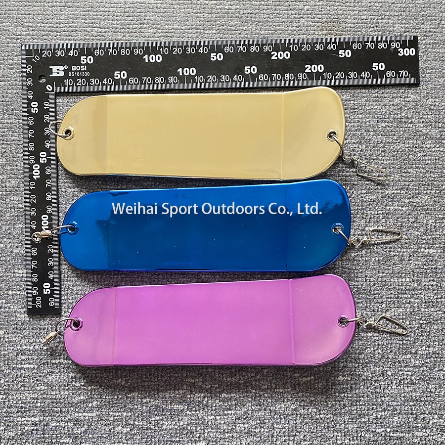 Salmon Luminous Chrome Plated Flasher Boards for Trolling