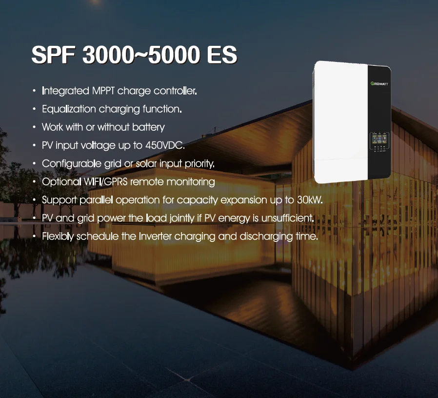 Growat 5kw Off Grid Hybrid Inverter Growatt Spf 5000 Es 3kw Solar Power ...