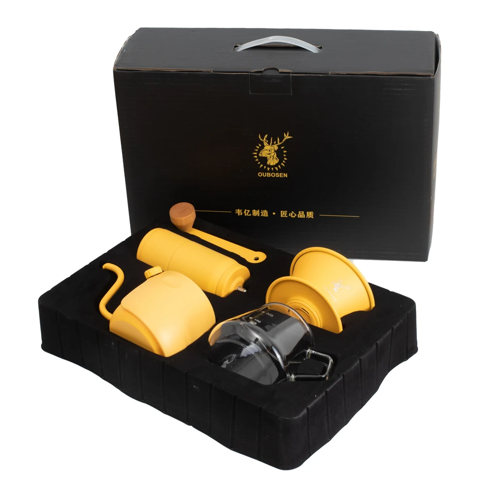 Hot Brew Stainless Steel Drip Coffee Maker Set 5-piece Set Coffee Tools ...