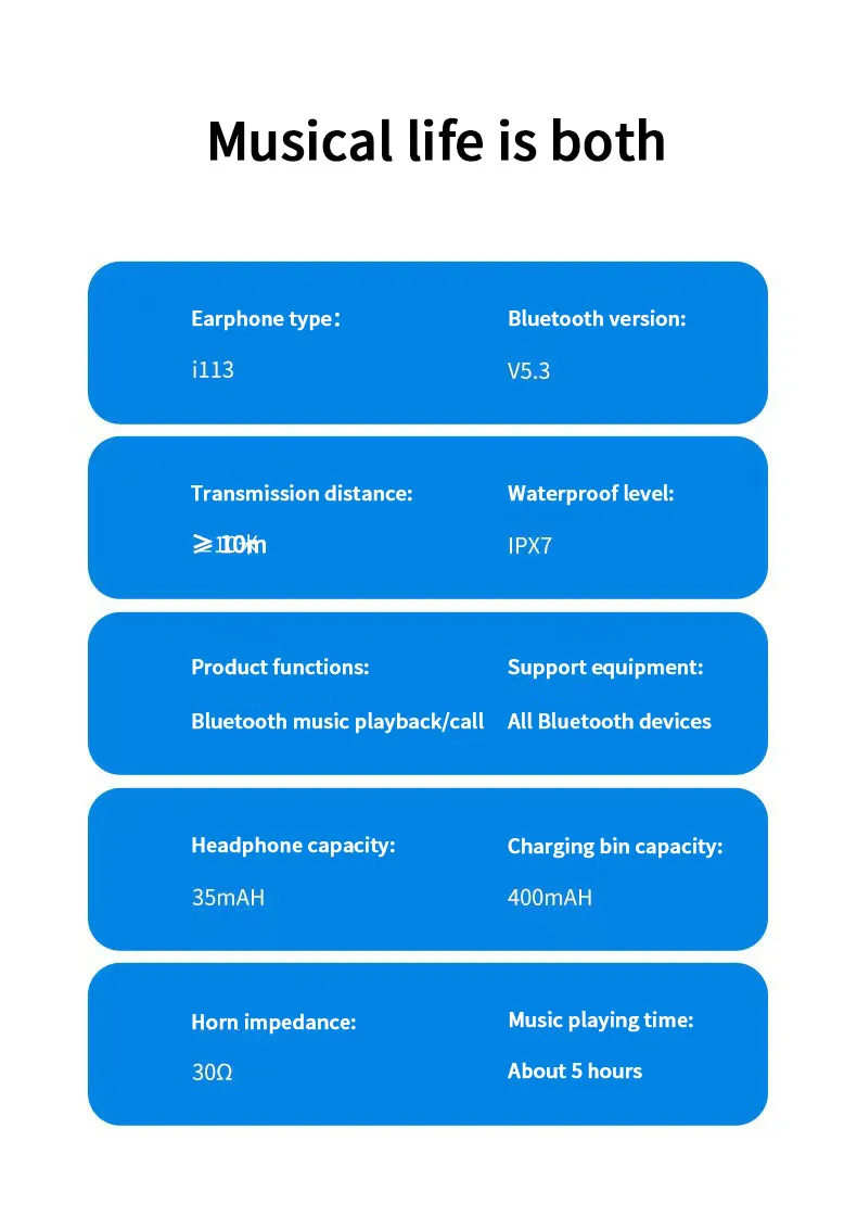 New I113 Wireless Headset True Earbuds Earphone Bt Earbuds 5.3 Tws In ...
