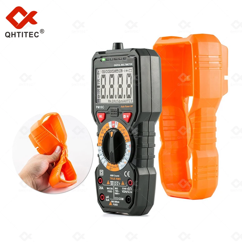 QHTITEC New Tester PM18C NVC LED Digital Multimeter True Rms Live ...