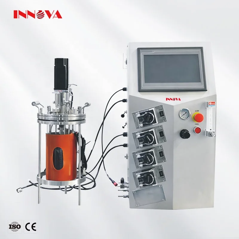 Lab scale bioreactor laboratory small glass airlift bioreactor ...