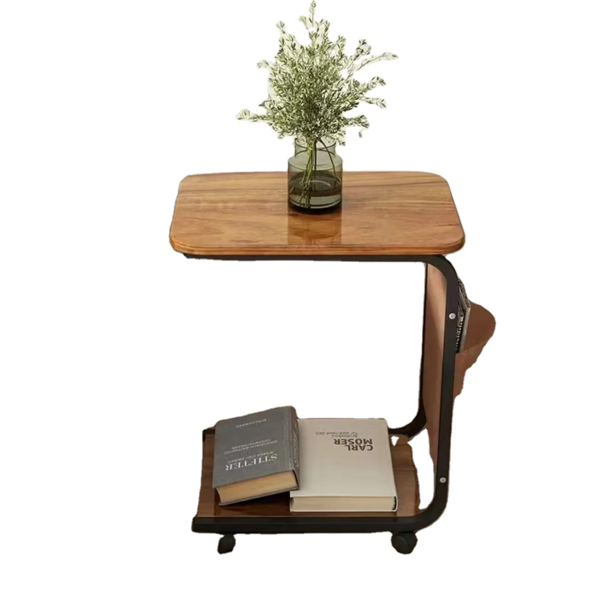 Multifunctional & serving trolley sofa coffee side table with high ...