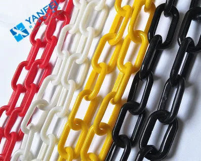 6mm And 8mm Red White Yellow Black Safety Plastic Chain - Buy Plastic ...