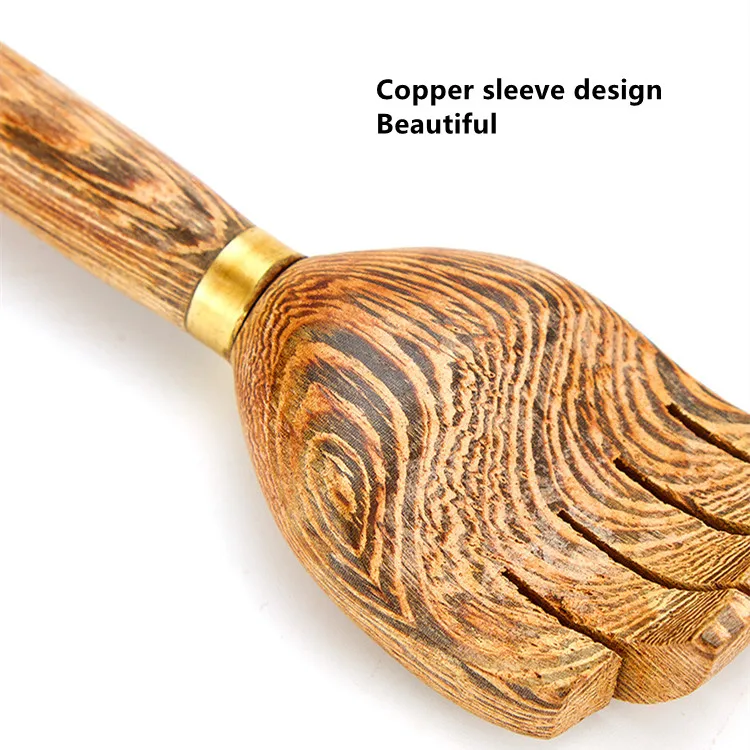 Hand Back Massager - Dual Head Wooden Stick for Relief