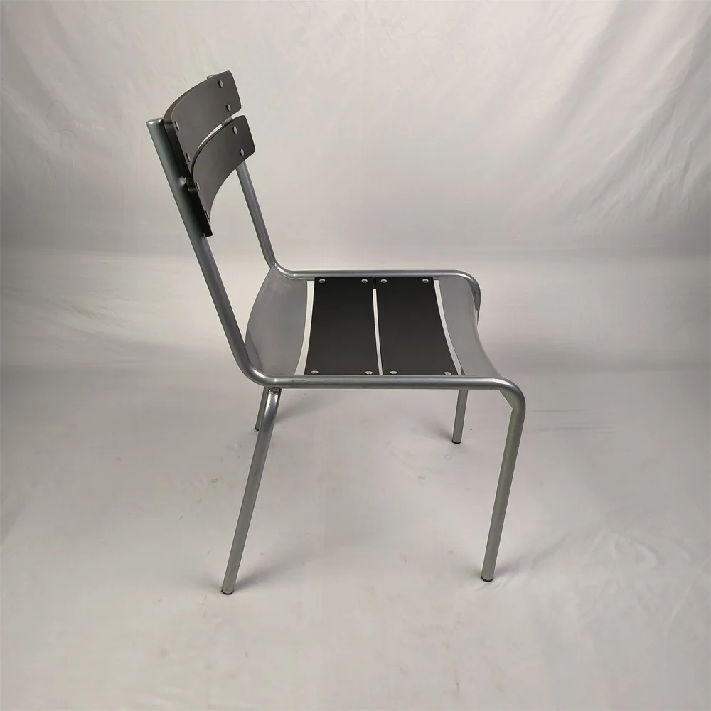 Stackable Chair Industrial Style Chair Metal Frame Iron Leg Bentwood ...