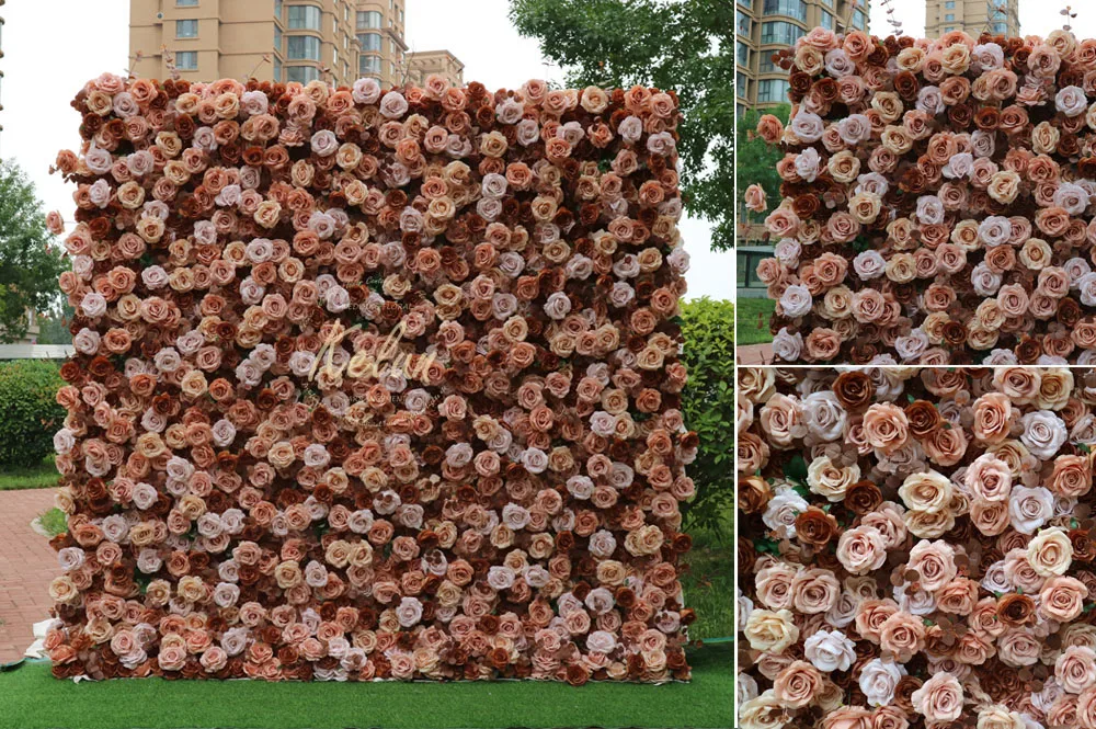 Wholesale Artificial Silk Flower Wall Decoration 8ft X 8ft