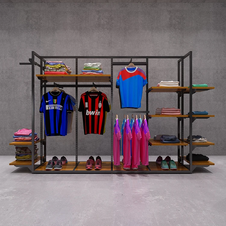 Metal Mens Clothes Display Rack Mens Shop Display Racks Retail Men Suit ...