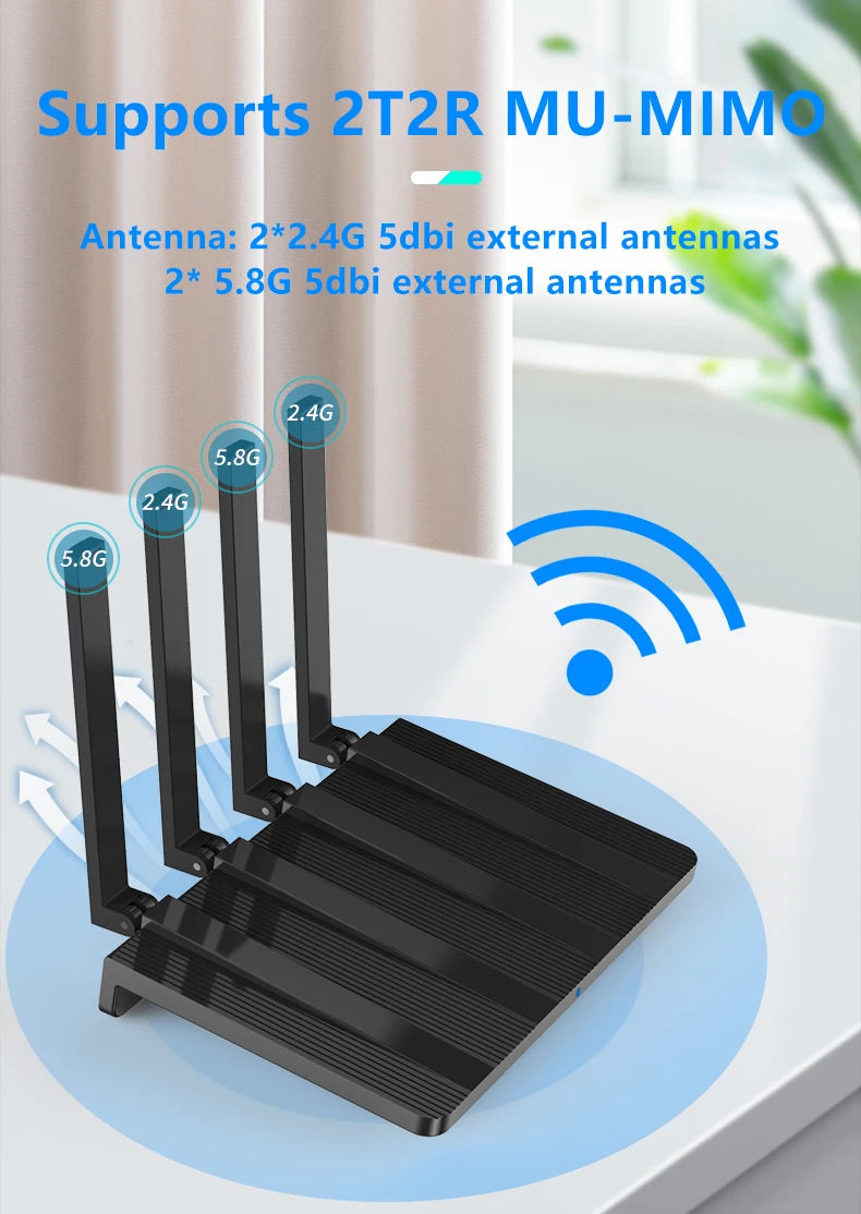 Openwrt Wifi 6 Router 1800mbps Gigabit Mesh Router With 1 Wan 3 Lan ...