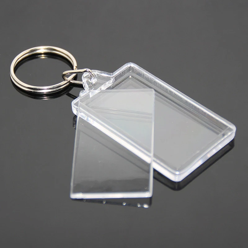 Clear Key Chain - Transparent Keyring with Acrylic Photo Frame
