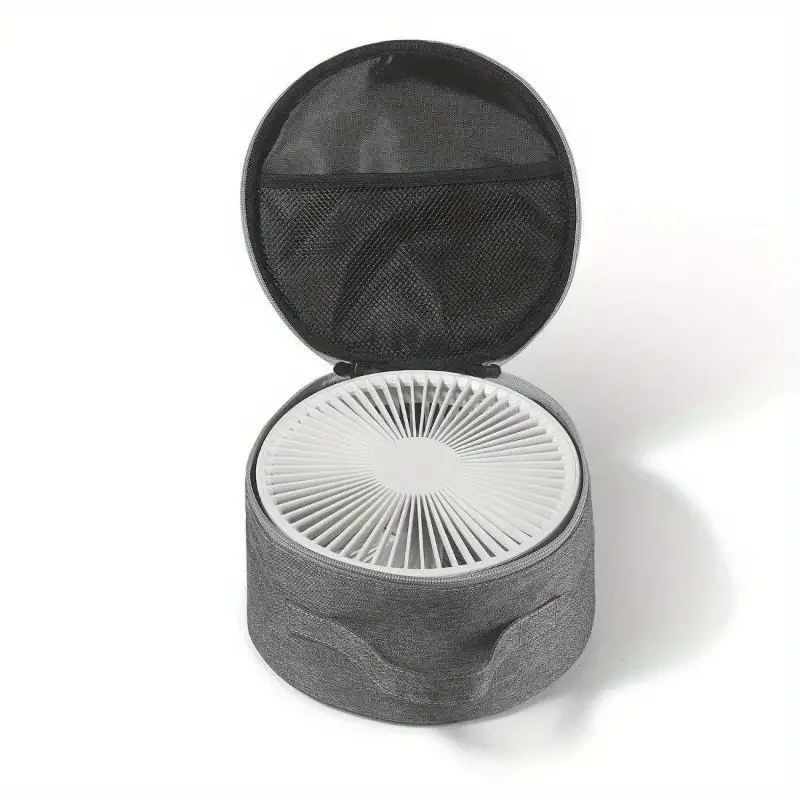 Multifunctional Folding Round Portable Shockproof Fan Hand Bag Case ...