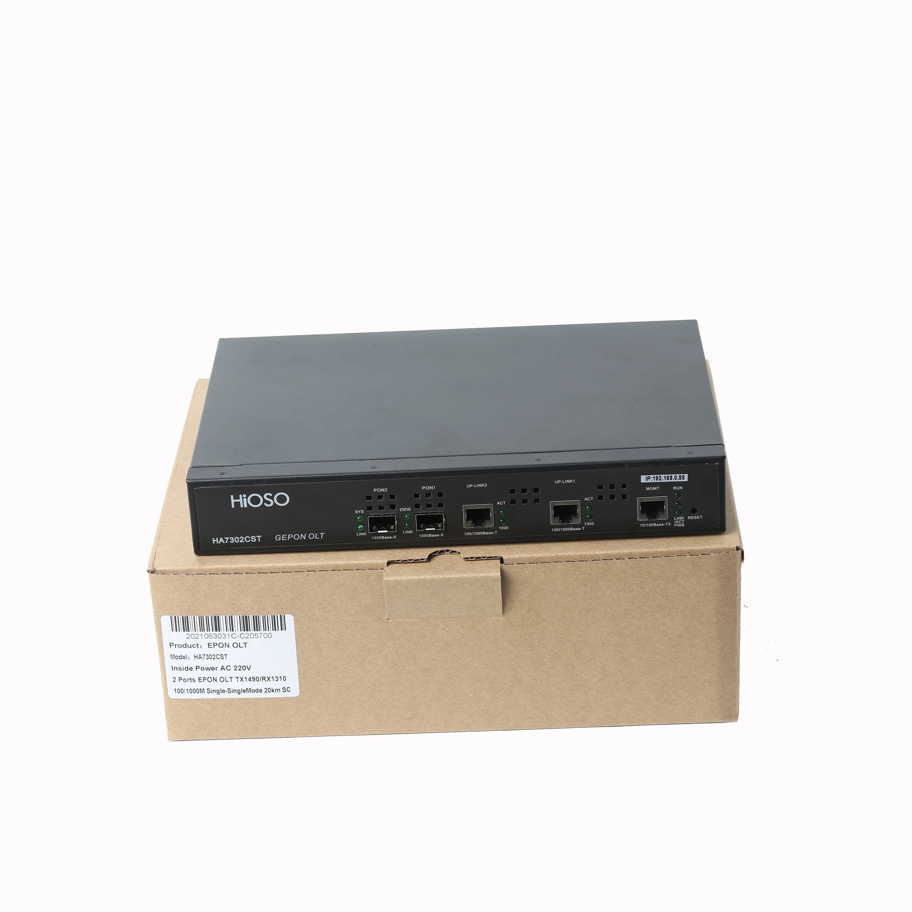 EPON OLT - Hioso 2 Port Supply Mini FTTH Fiber Optic Equipment